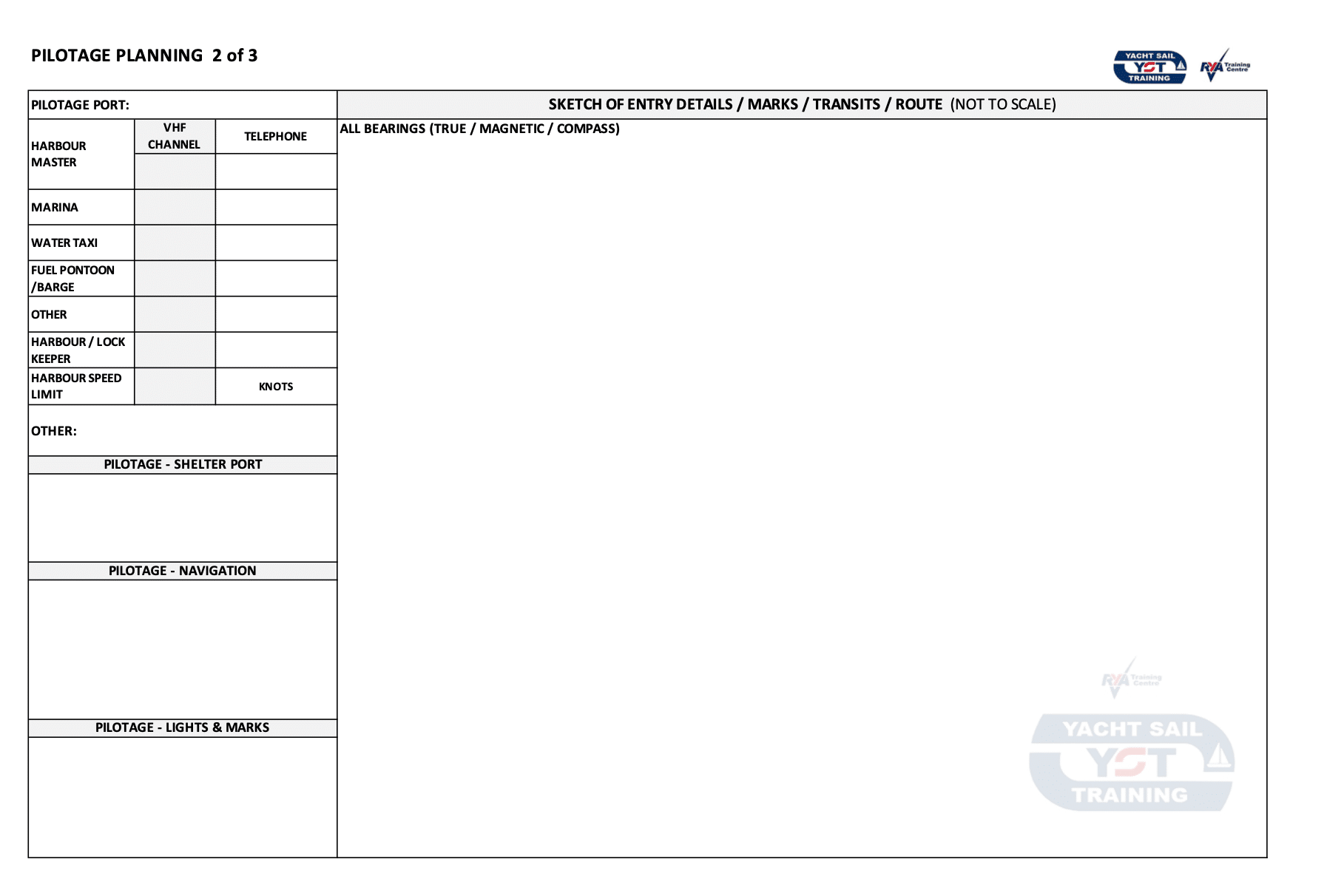Sailing School Training Resources - Yacht Sail Training